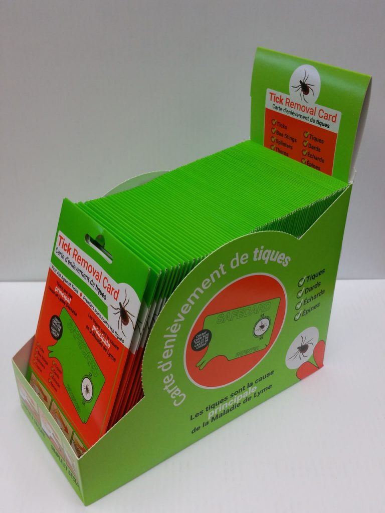 Tick Removal Card 100 Box with Retail Display - Firstaid4u